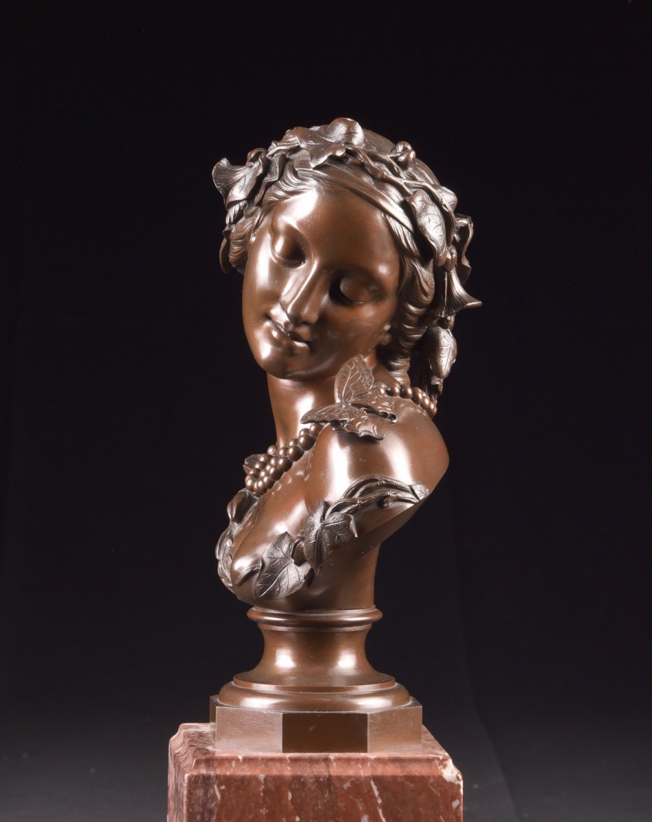 Vrouwenbuste door Jan Jozef Jacquet (1822-1898) - Uniek en Zeldzaam ...